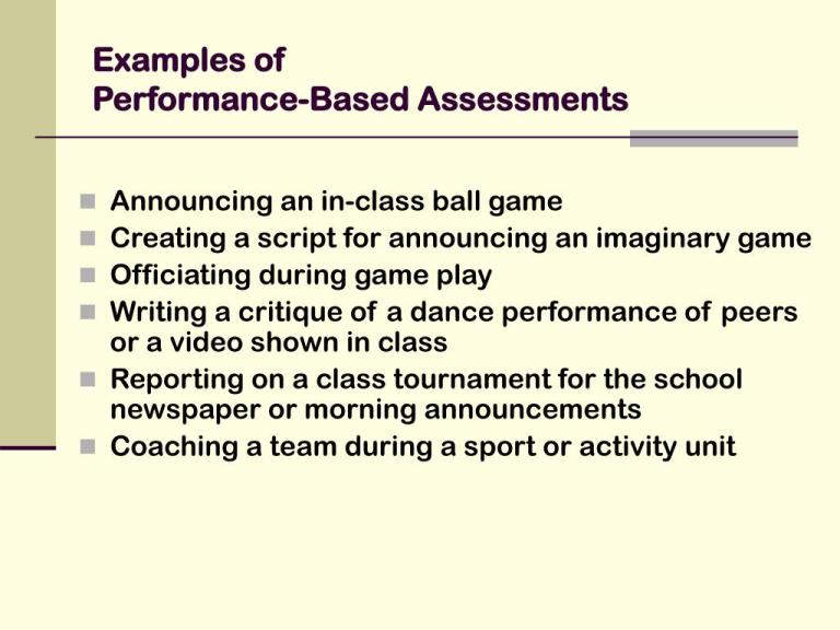 “Performance-Based Assessments: Revolutionizing the Way We Evaluate ...
